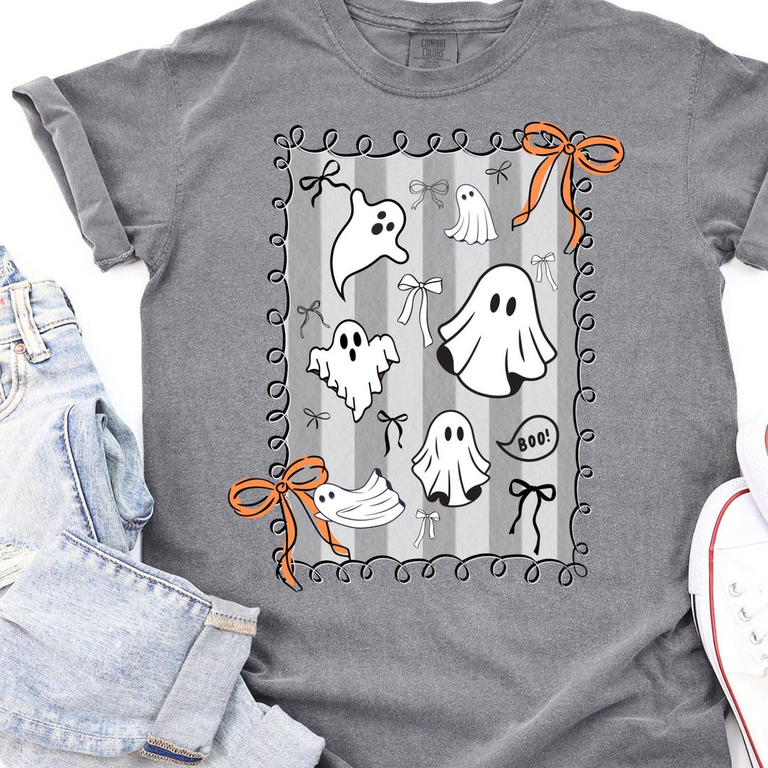 Coquette Ghosts PNG Preppy Fall Halloween Digital Design Trendy Spooky ...