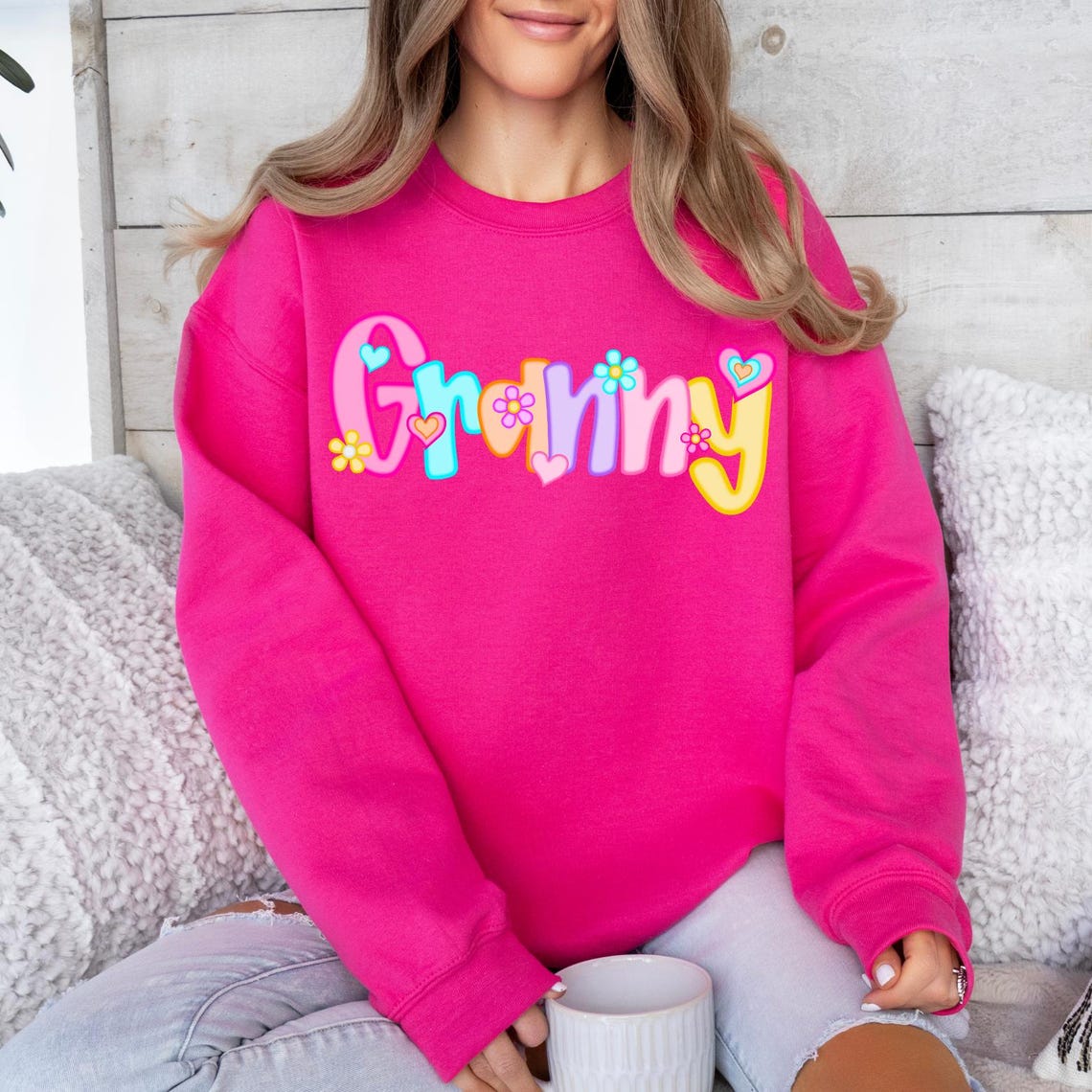Neon Granny Doodle Letters PNG Retro Neon Summer Granny PNG Trendy ...