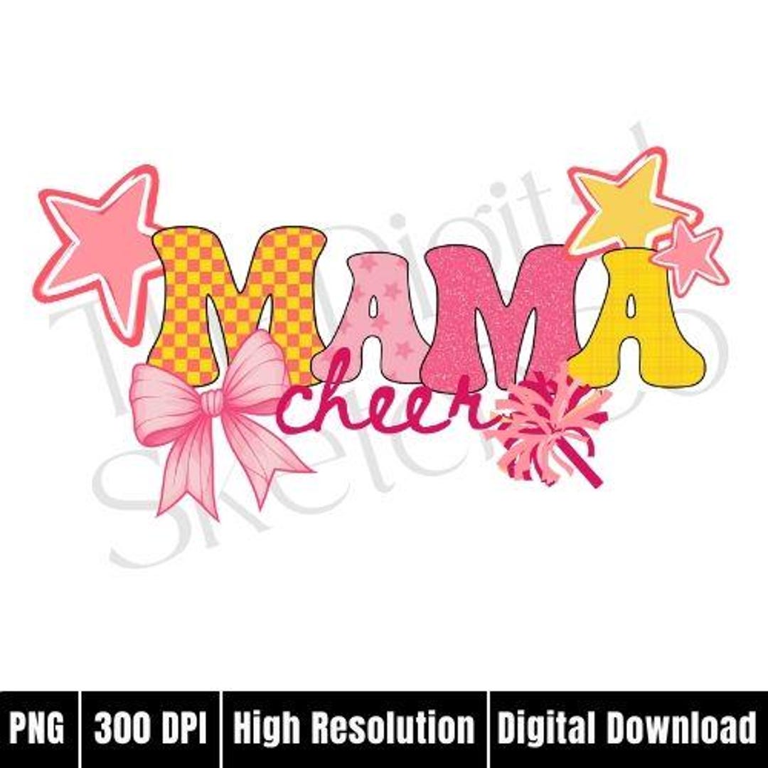 Preppy Coquette Cheer Mama Png, Cheer Competition Png, Retro Coquette ...