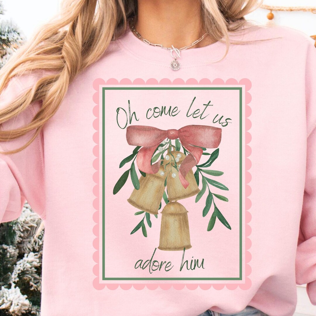 Oh Come Let Us Christmas Bells PNG Jesus is the Reason Holiday Digital ...