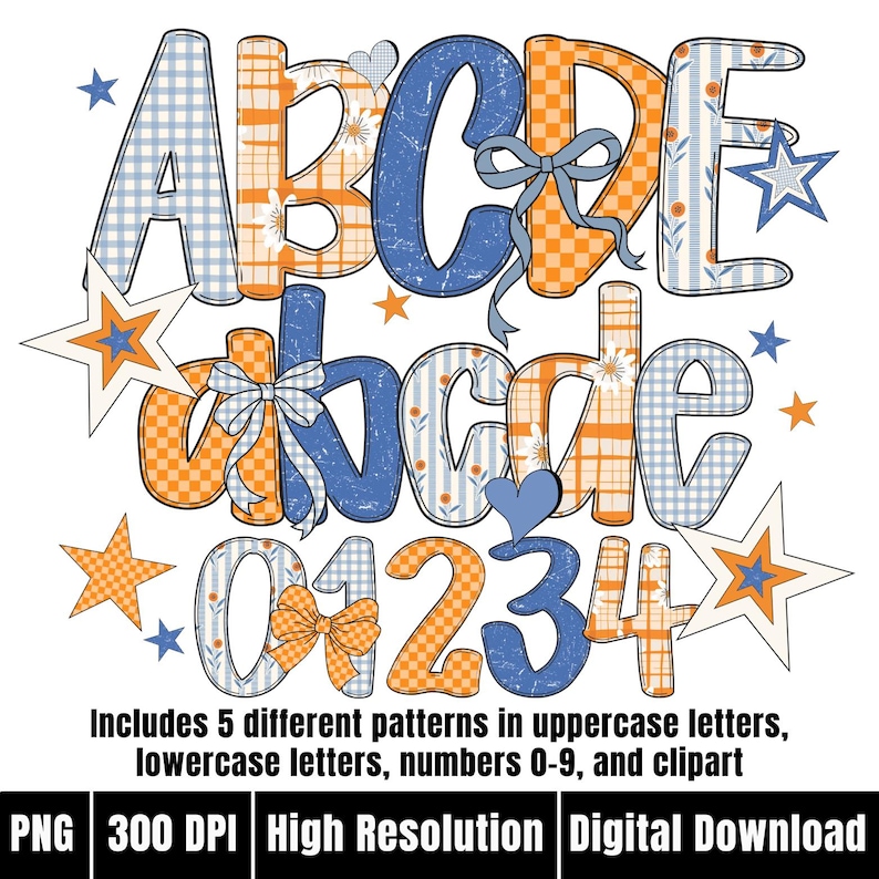 Bright Alphabet PNG Bulletin Board Letters Canva Doodle Alpha Set ...