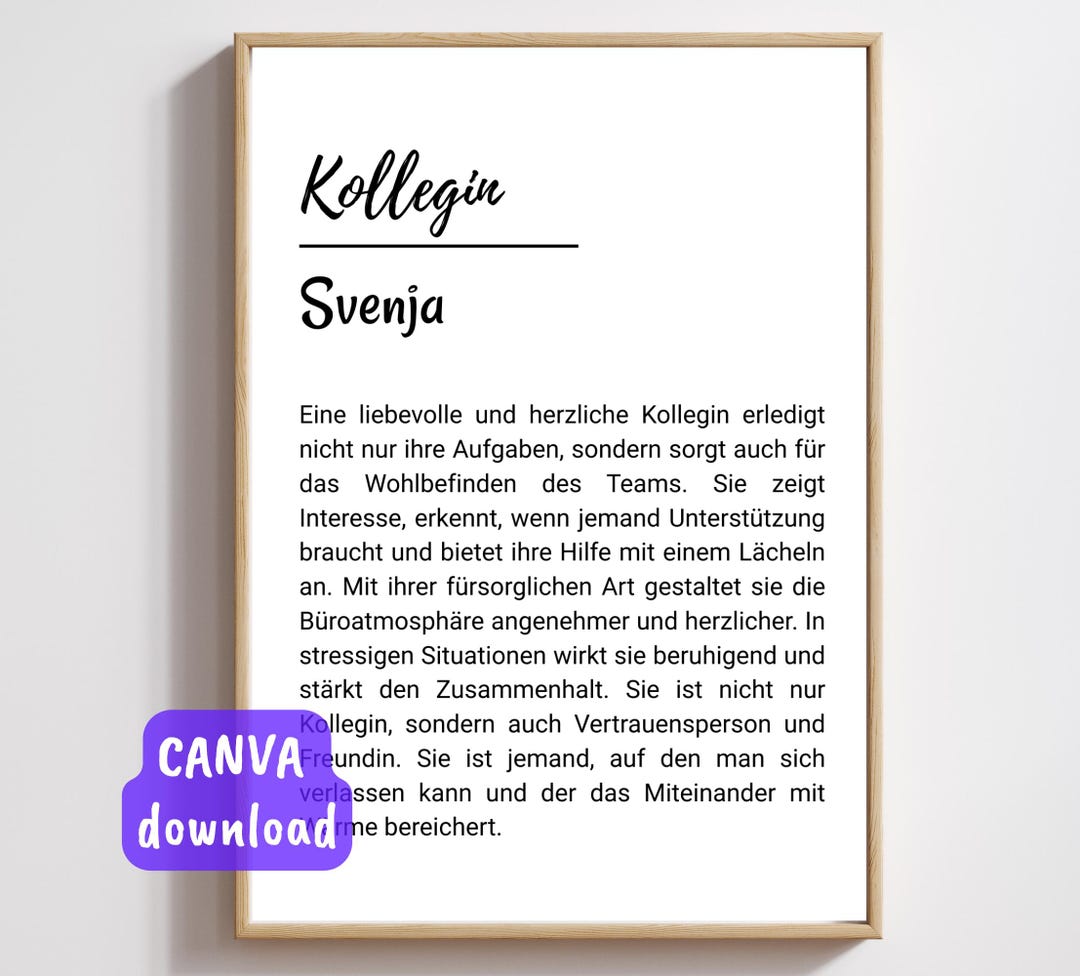 Colleague Definition Picture to Print - Spontaneous Gift for Your Work ...