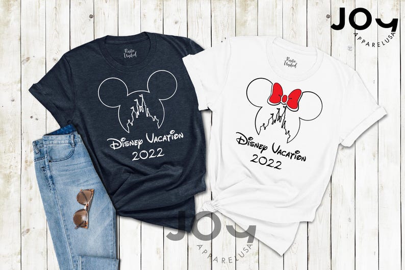 Disney Castle Vacation 2026 T-shirts, Matching Tees, Mickey Minnie ...