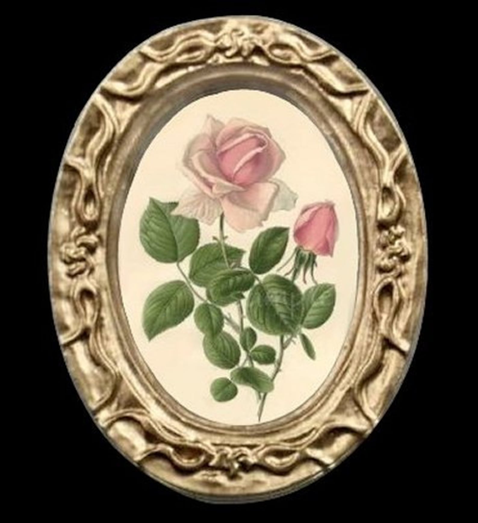 Vintage Pink Rose Miniature Dollhouse Art Picture 6345 - Etsy