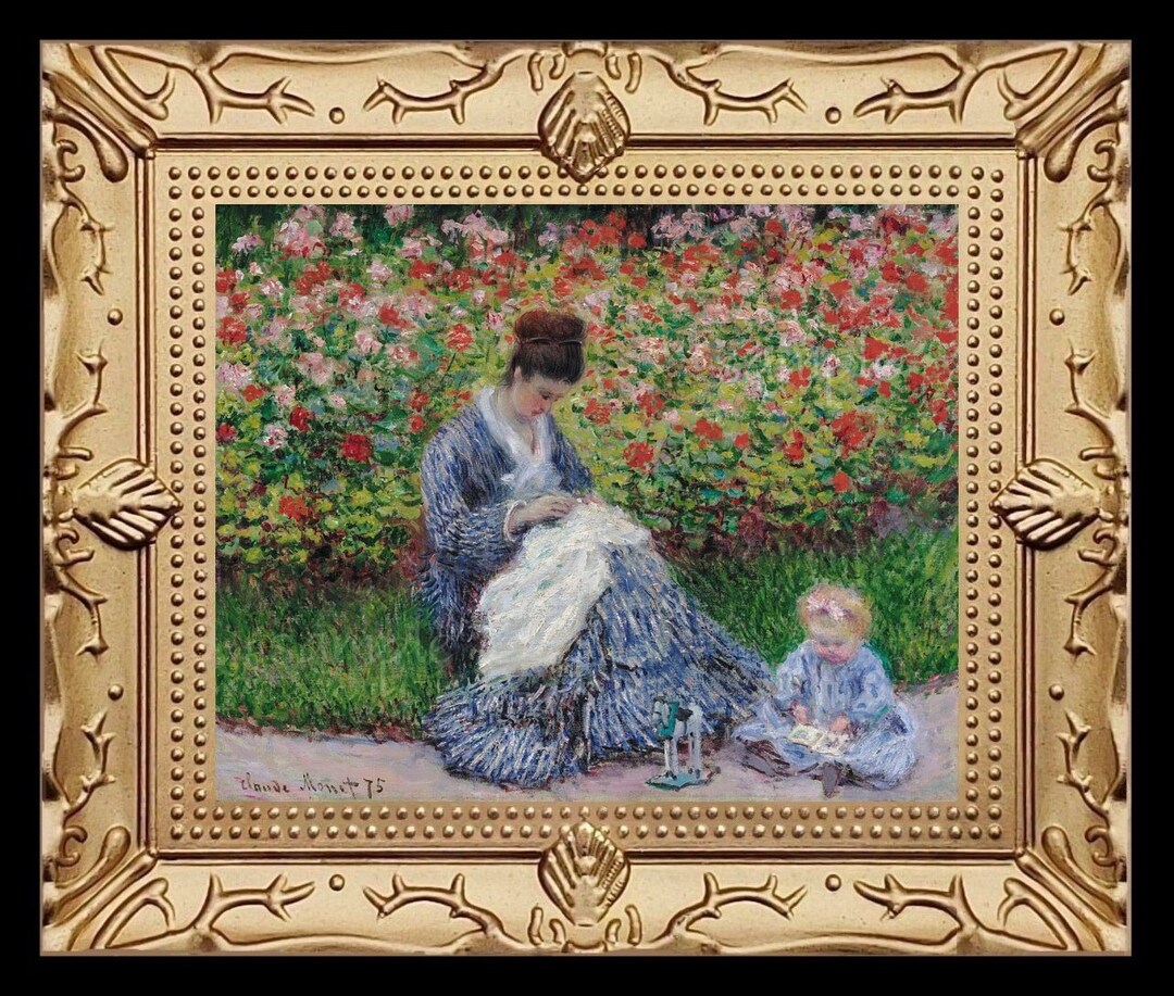 Monet Mother and Child Miniature Dollhouse Art Picture 8236 - Etsy