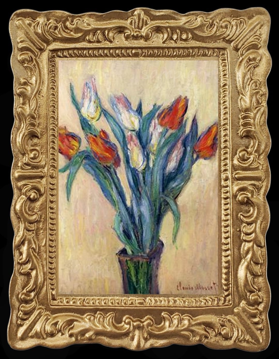 Monet Tulips Miniature Dollhouse Art Picture 8217 - Etsy