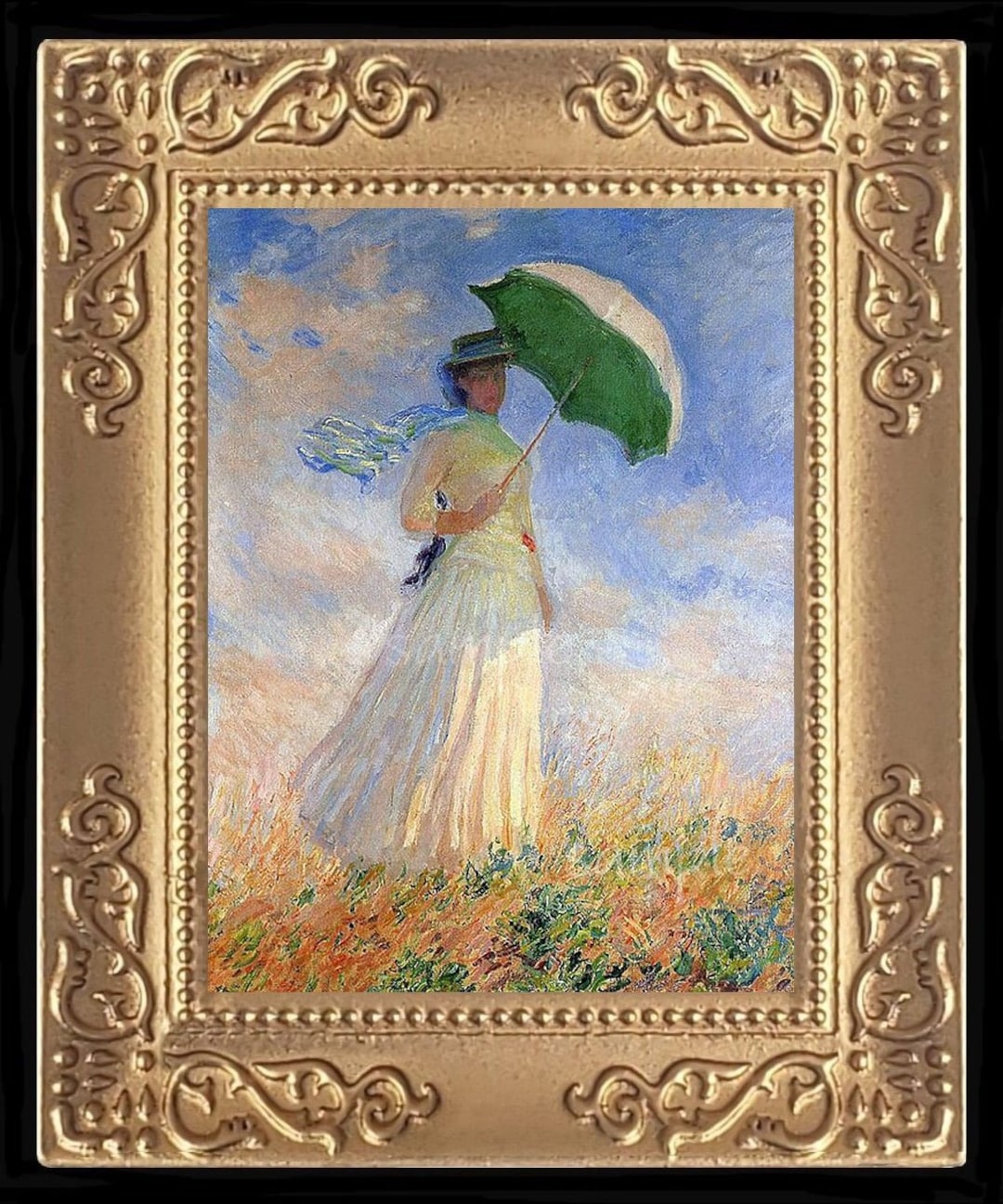 Monet Parasol Lady Miniature Dollhouse Art Picture 8216 - Etsy
