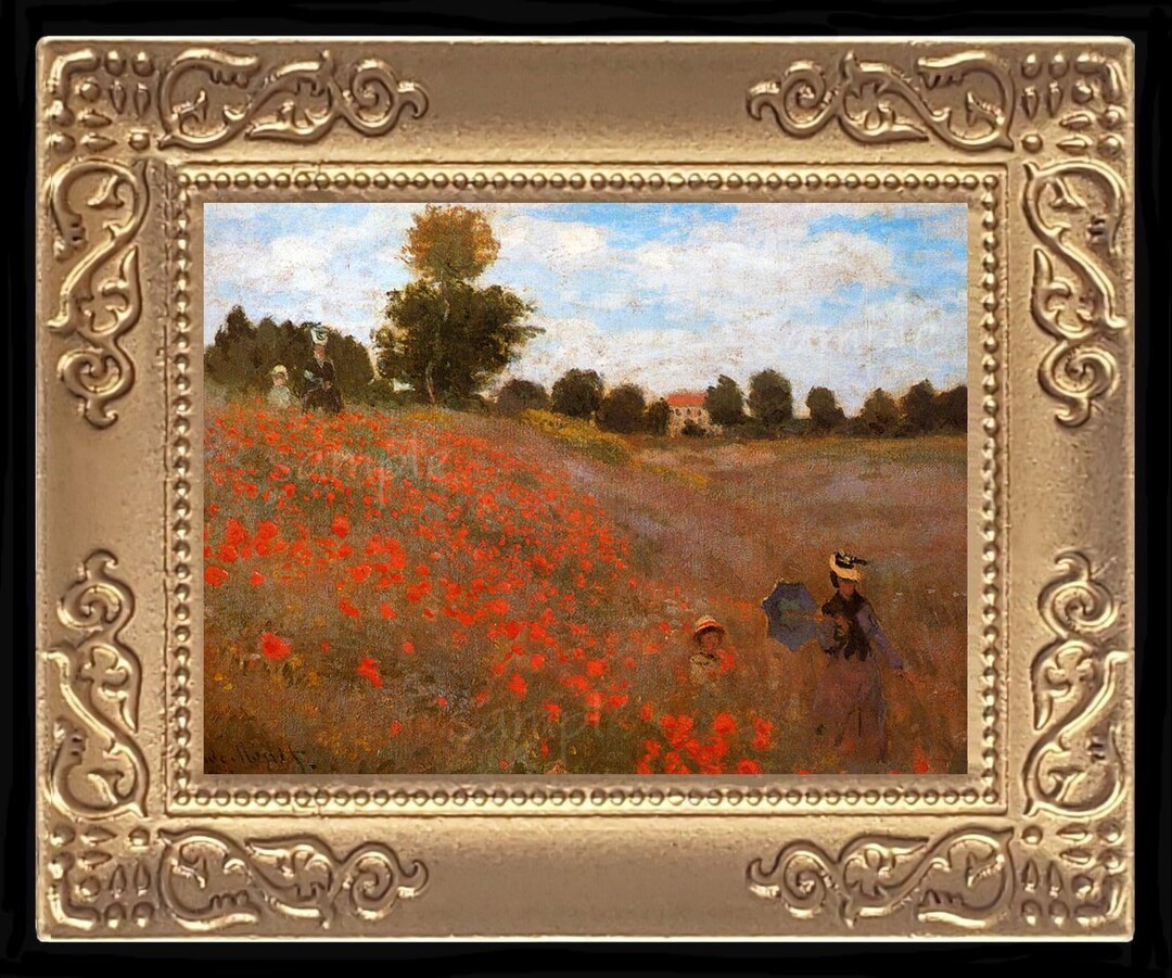 Monet Poppies Miniature Dollhouse Art Picture 8023 - Etsy