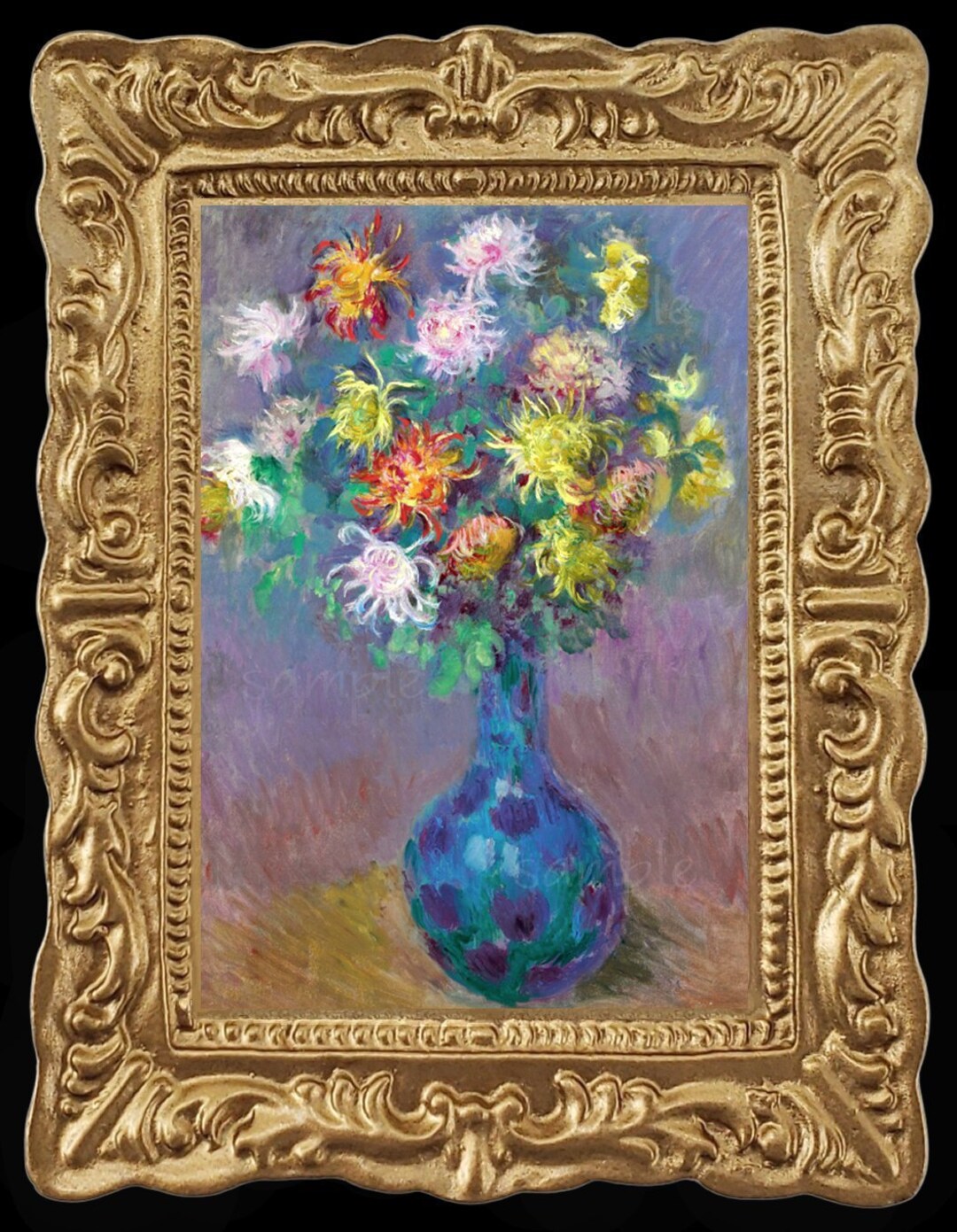 Monet Still Life Floral Miniature Dollhouse Art Picture 8281 - Etsy