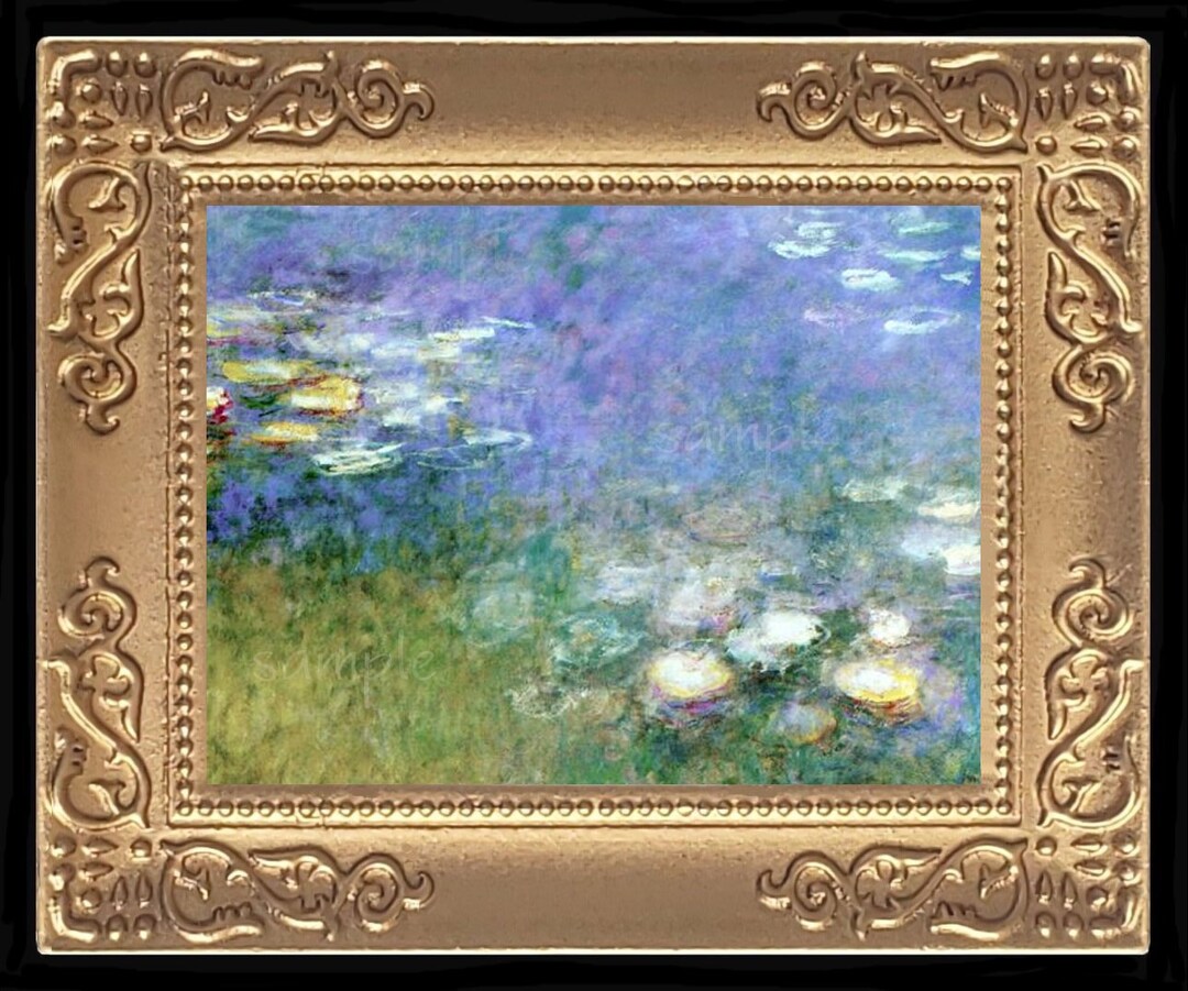 Monet Lilies Miniature Dollhouse Art Picture 8025 - Etsy
