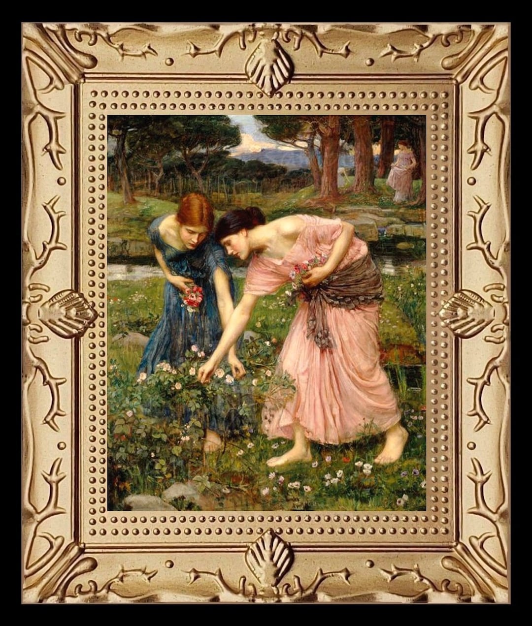 Waterhouse Flower Pickers Miniature Dollhouse Art Picture 8160 - Etsy