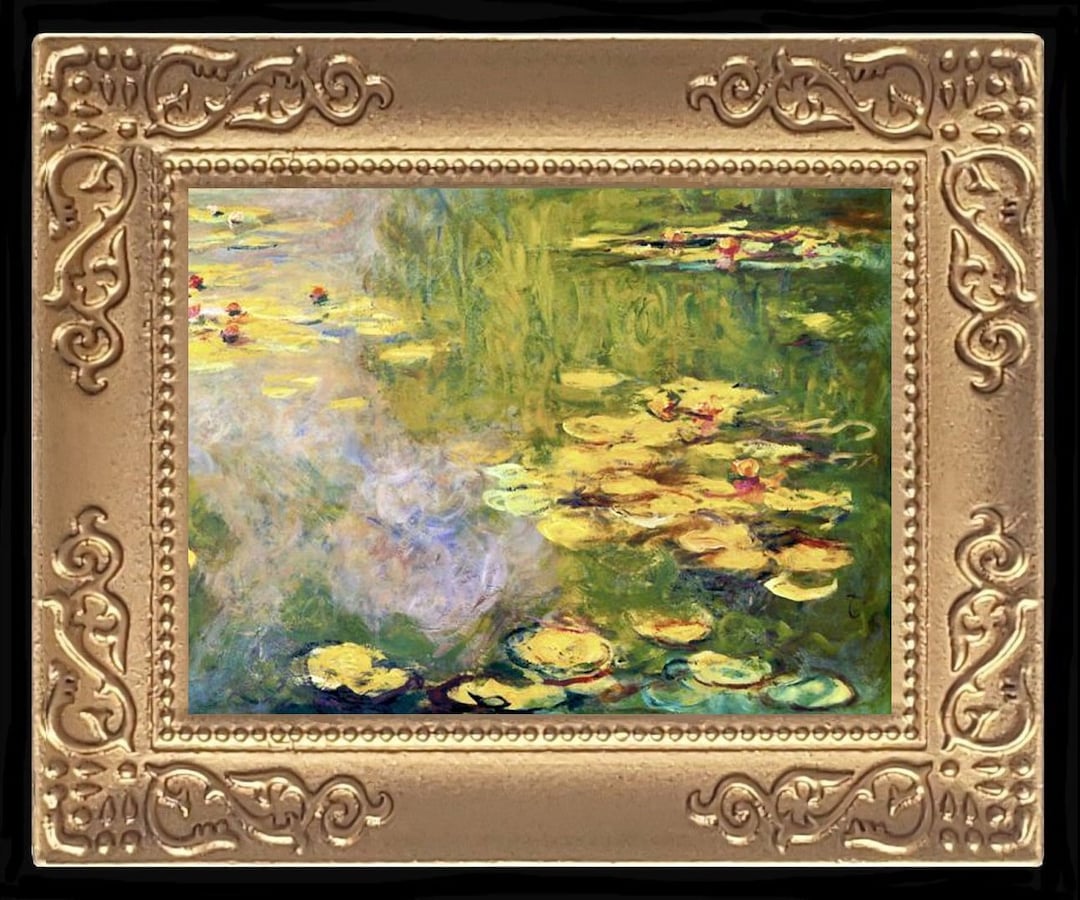 Monet Lilies Miniature Dollhouse Art Picture 8136 - Etsy