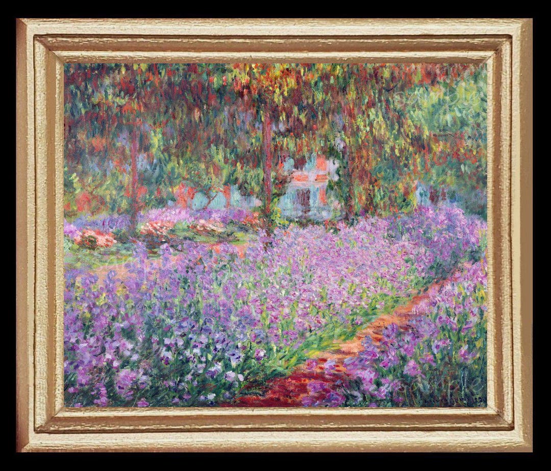 Monet Garden Flowers Miniature Dollhouse Art Picture 8703 - Etsy