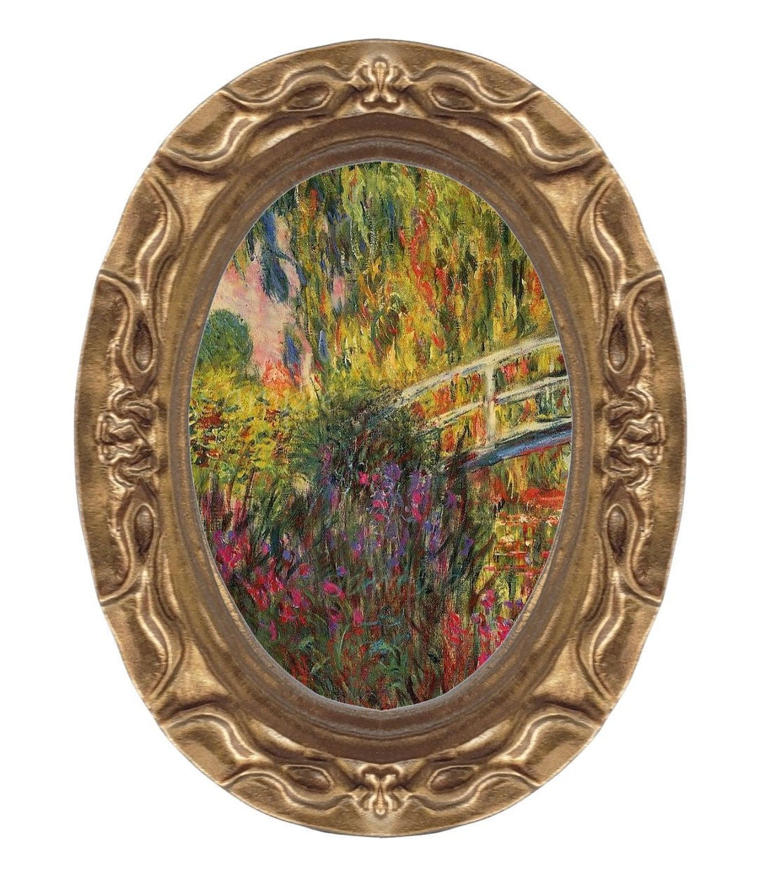 Monet Oval Pond Flowers Miniature Dollhouse Art Picture 8291 - Etsy