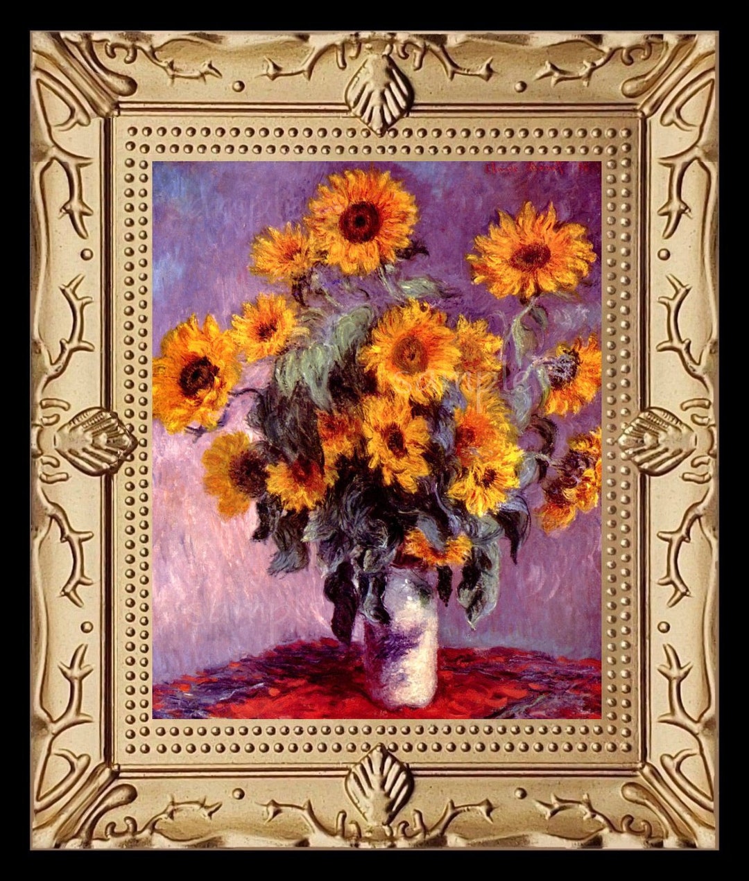 Monet Sunflower Still Life Miniature Dollhouse Art Picture 8014 - Etsy
