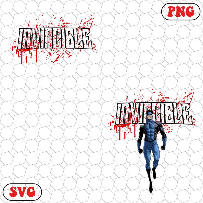 Official Invincible PNG, Retro Mark Super Hero Digital File SVG ...