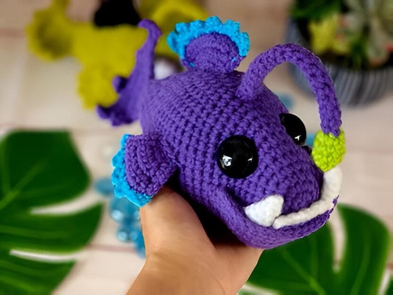 Purple Angler Fish Crochet Pattern – Amigurumi Deep Sea Creature ...
