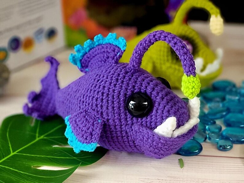 Purple Angler Fish Crochet Pattern – Amigurumi Deep Sea Creature ...