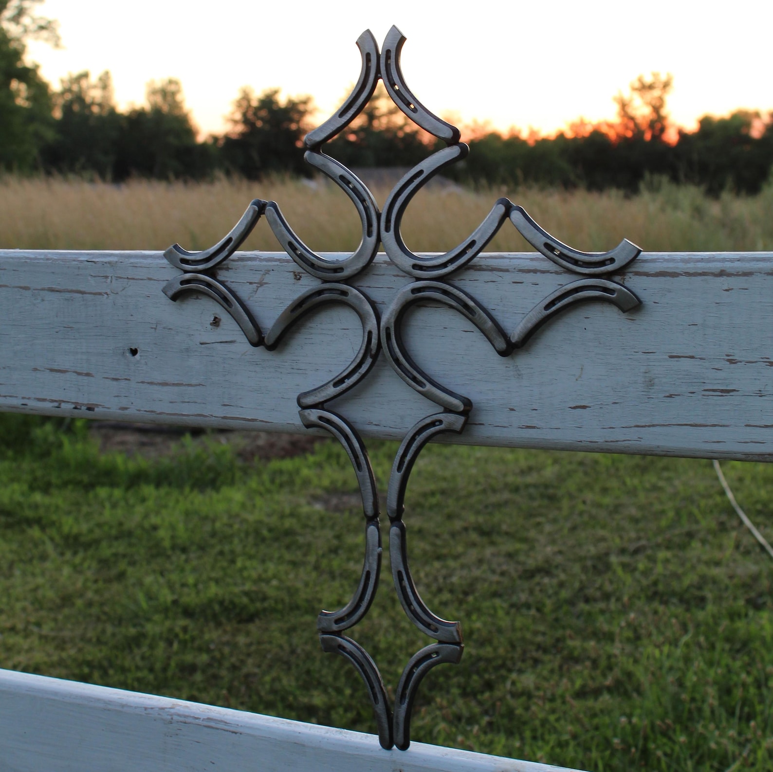 Elegant Horseshoe Cross - Made From Genuine Pony-size Horseshoes - Etsy