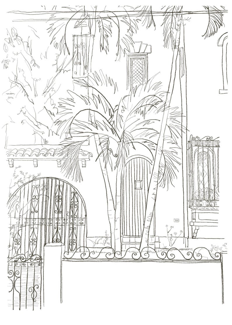 Puerto Rico Pen Drawing PNG Collection | Cozy Illustrated Worlds by ...