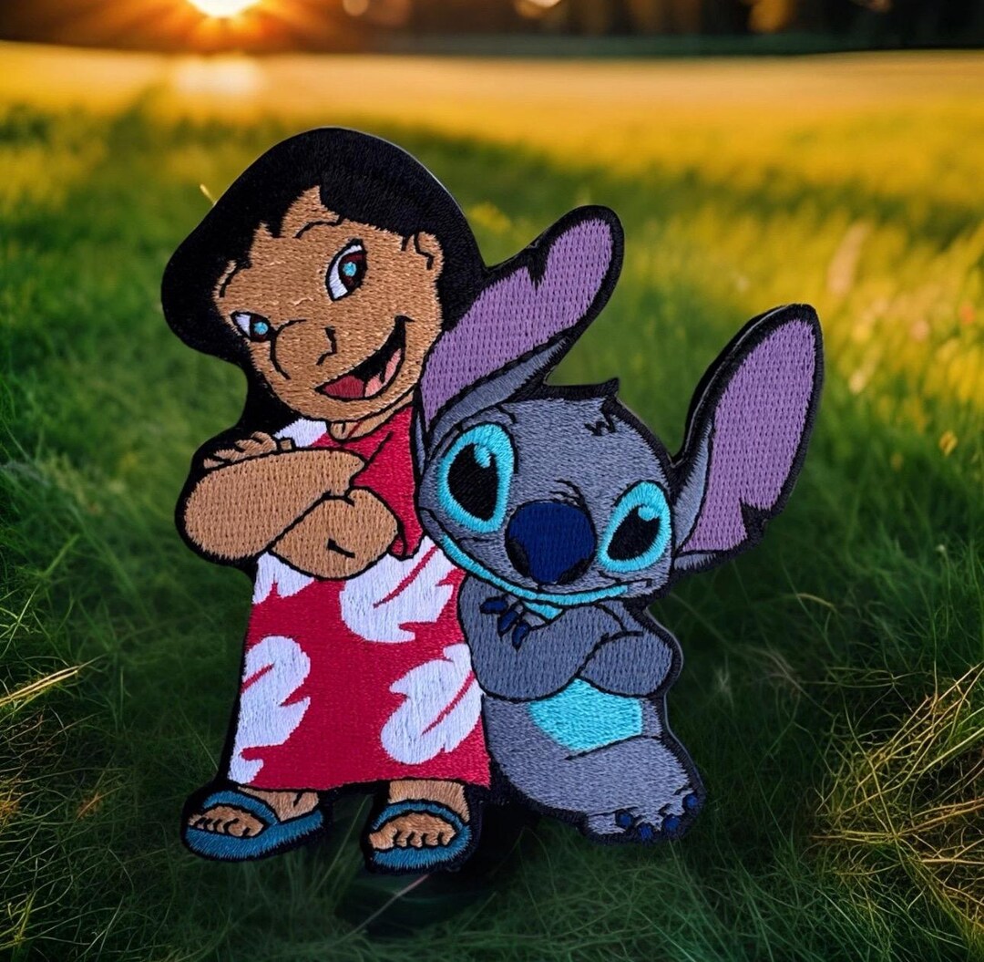 Stitch and Girl Embroidered Hook/loop Morale Patch - Etsy