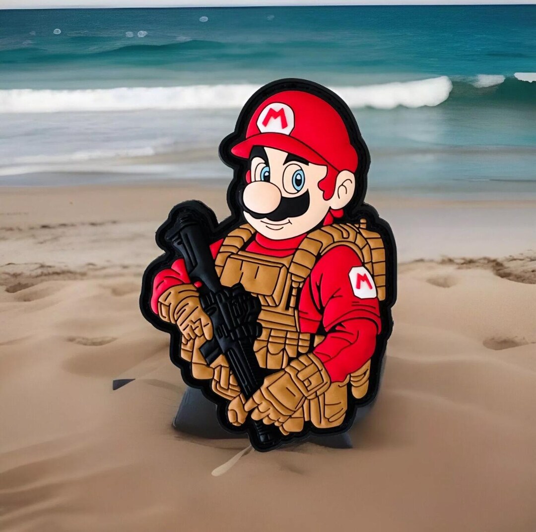 Tactical Mario PVC Hook/loop Morale Patch - Etsy