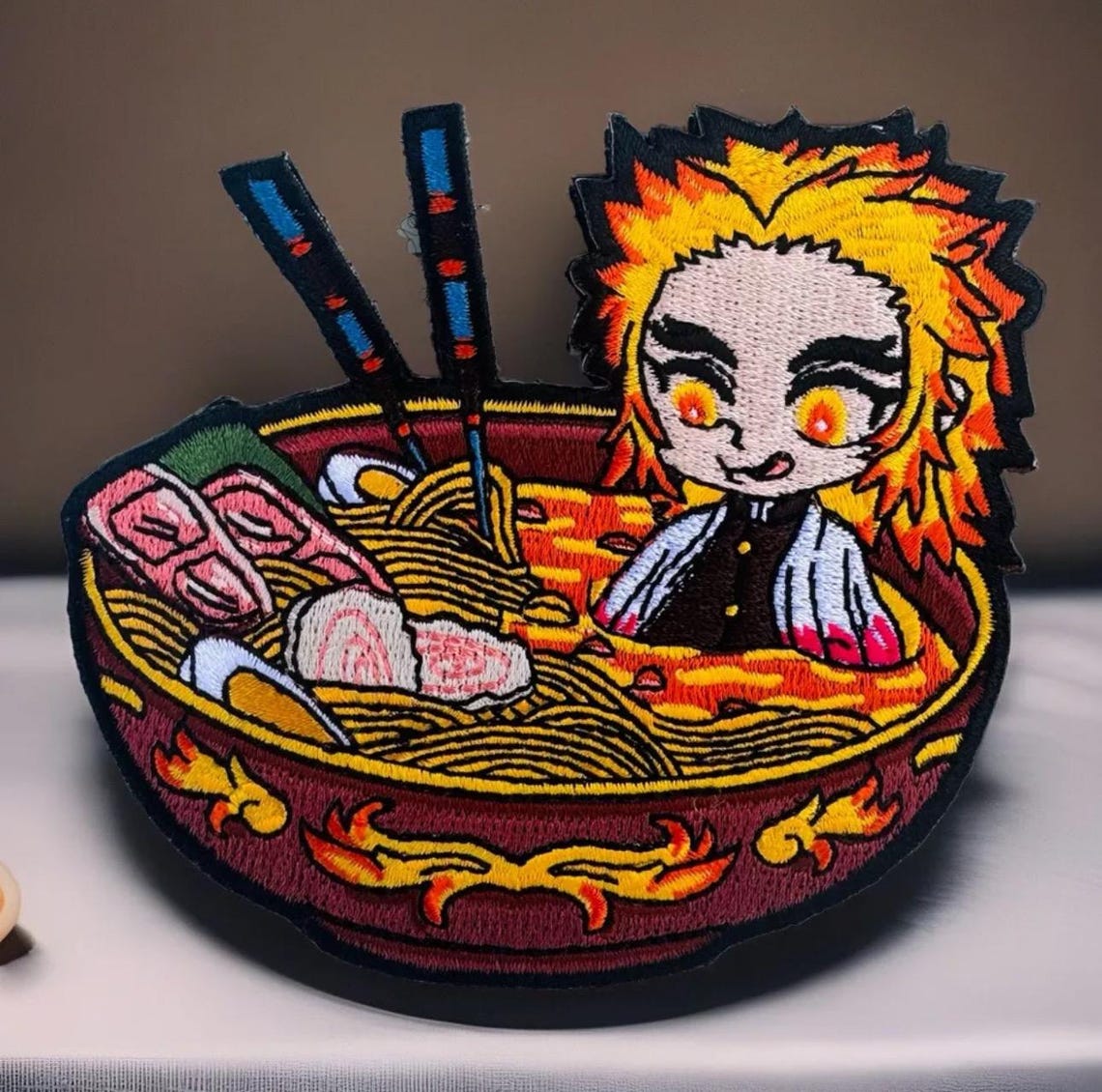Rengo Demon Ramen Bowl Embroidered Hook/loop Morale Patch - Etsy