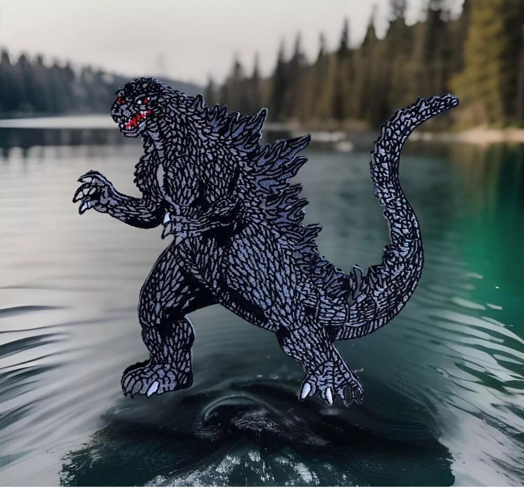 Godzilla Embroidered Hook/loop Morale Patch - Etsy