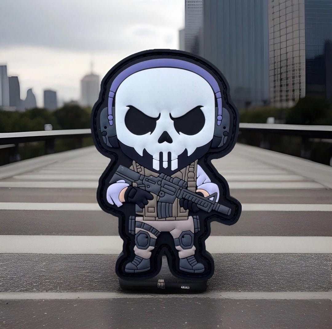 Tactical Ghost Rubber PVC Hook/loop Morale Patch Glow in the Dark - Etsy