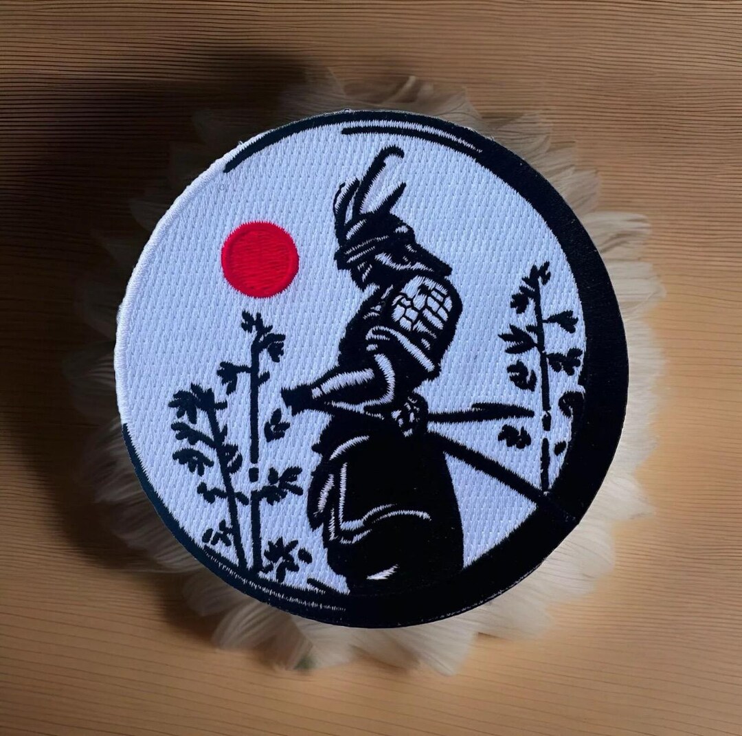 Cool Samurai Embroidered Hook/loop Morale Patch - Etsy