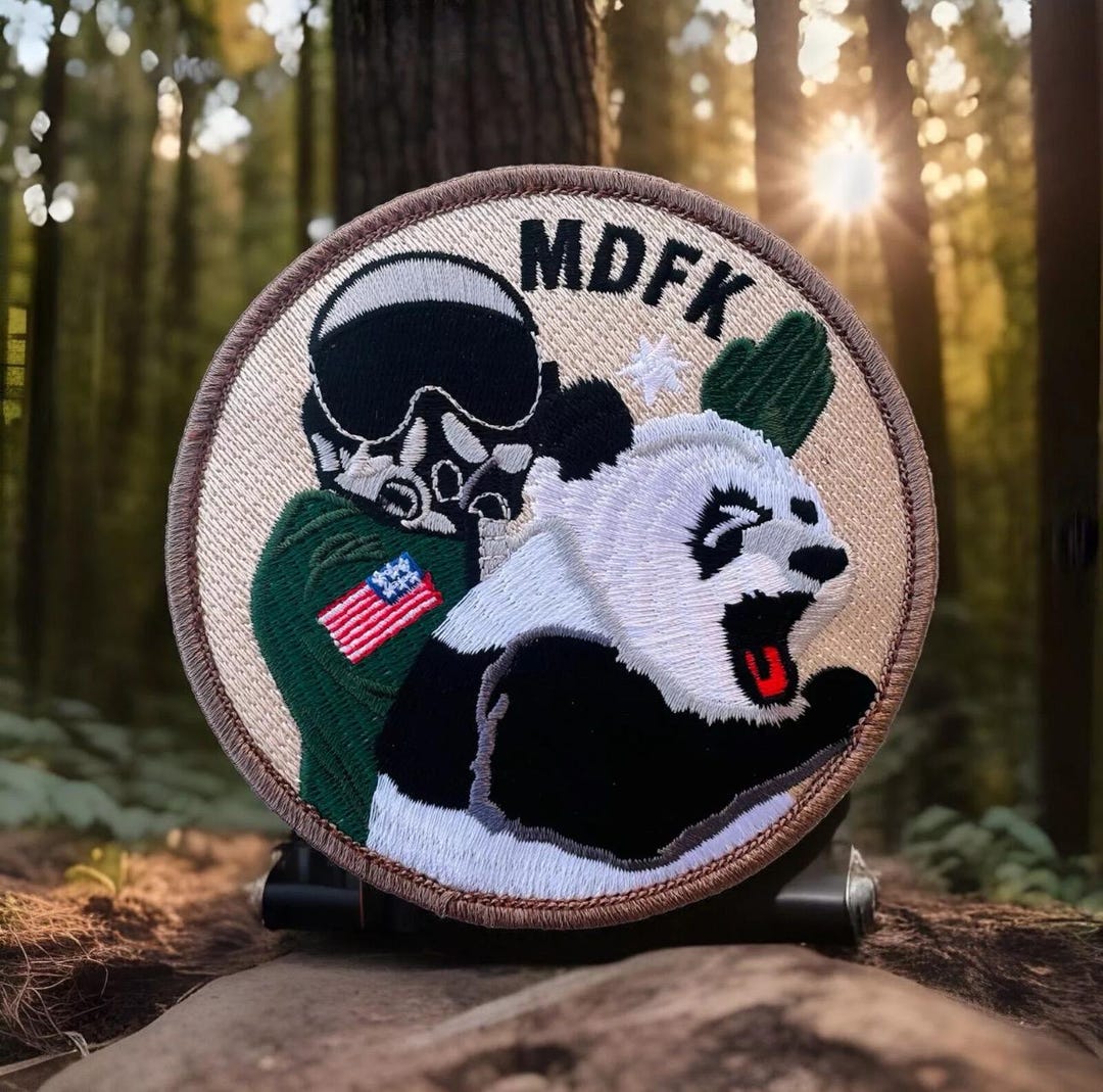 MDFK Smack Panda Embroidered Hook/loop Morale Patch - Etsy