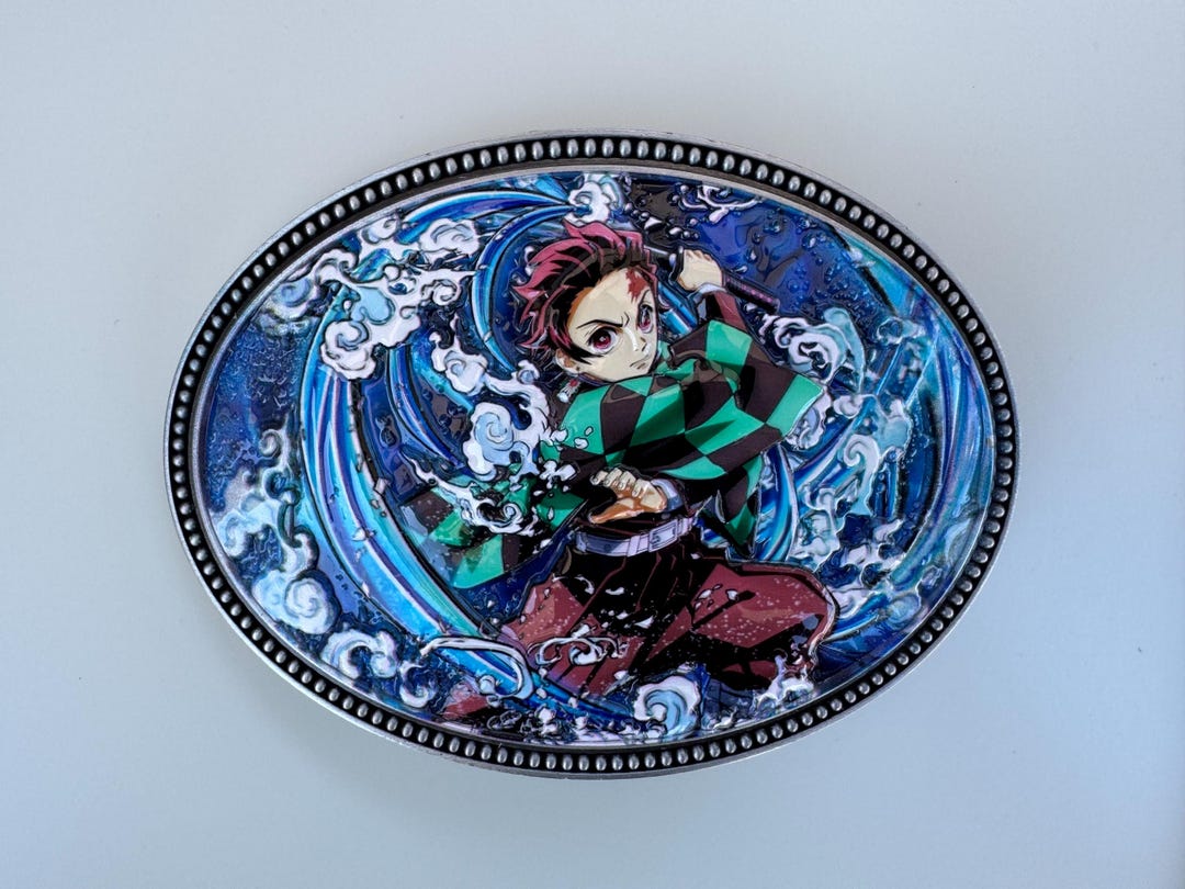 Japanese Anime Belt Buckle: Demon Slayer Tanjiro - Etsy