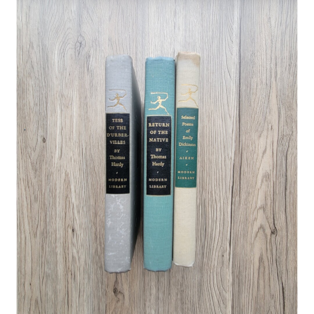Modern Library Set of Three Blue Green Books, Emily Dickinson, Thomas ...