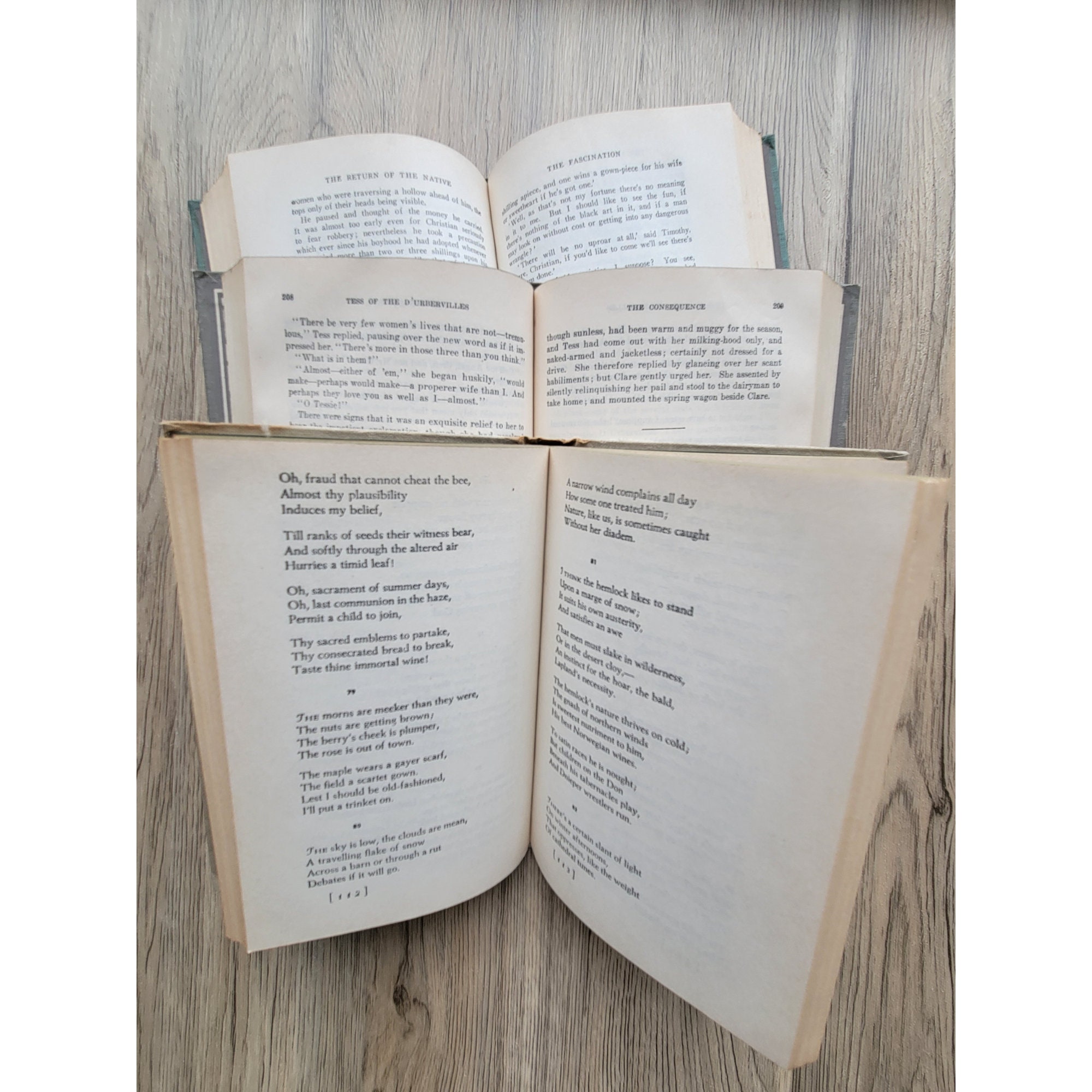 Modern Library Set of Three Blue Green Books, Emily Dickinson, Thomas ...