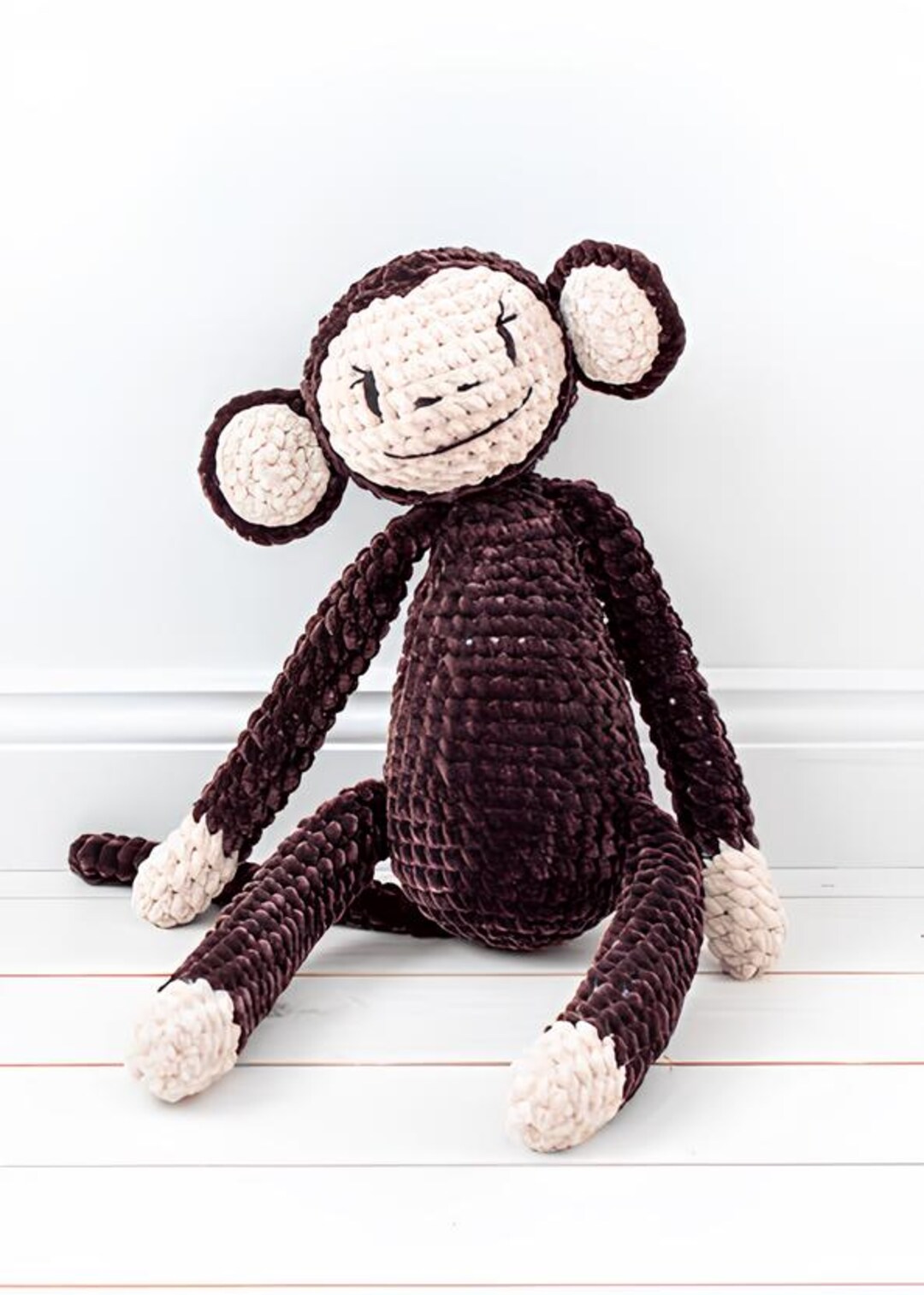 Monkey No Sew Crochet Pattern, Crochet Monkey Pattern, Crochet ...