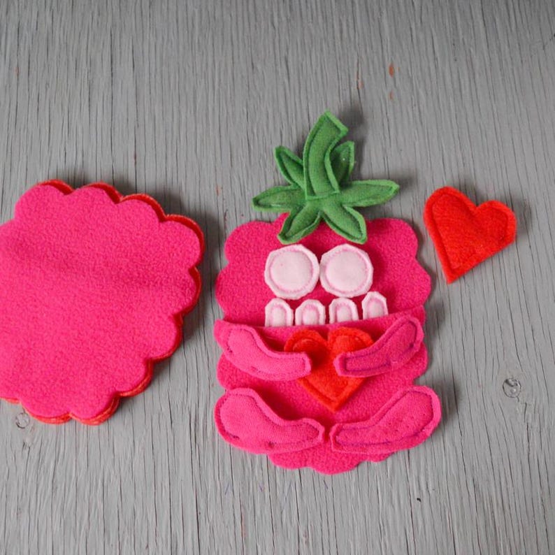 Raspberry Plush Toy PDF Sewing Pattern • Fleece Fruit Softie With ...