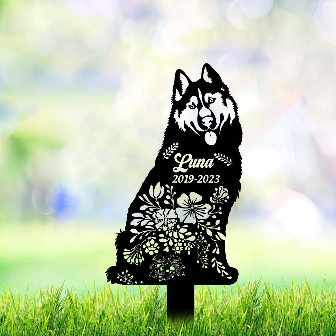 Siberian Husky Memorial Stake Personalized, Siberian Huskies, Sympathy ...