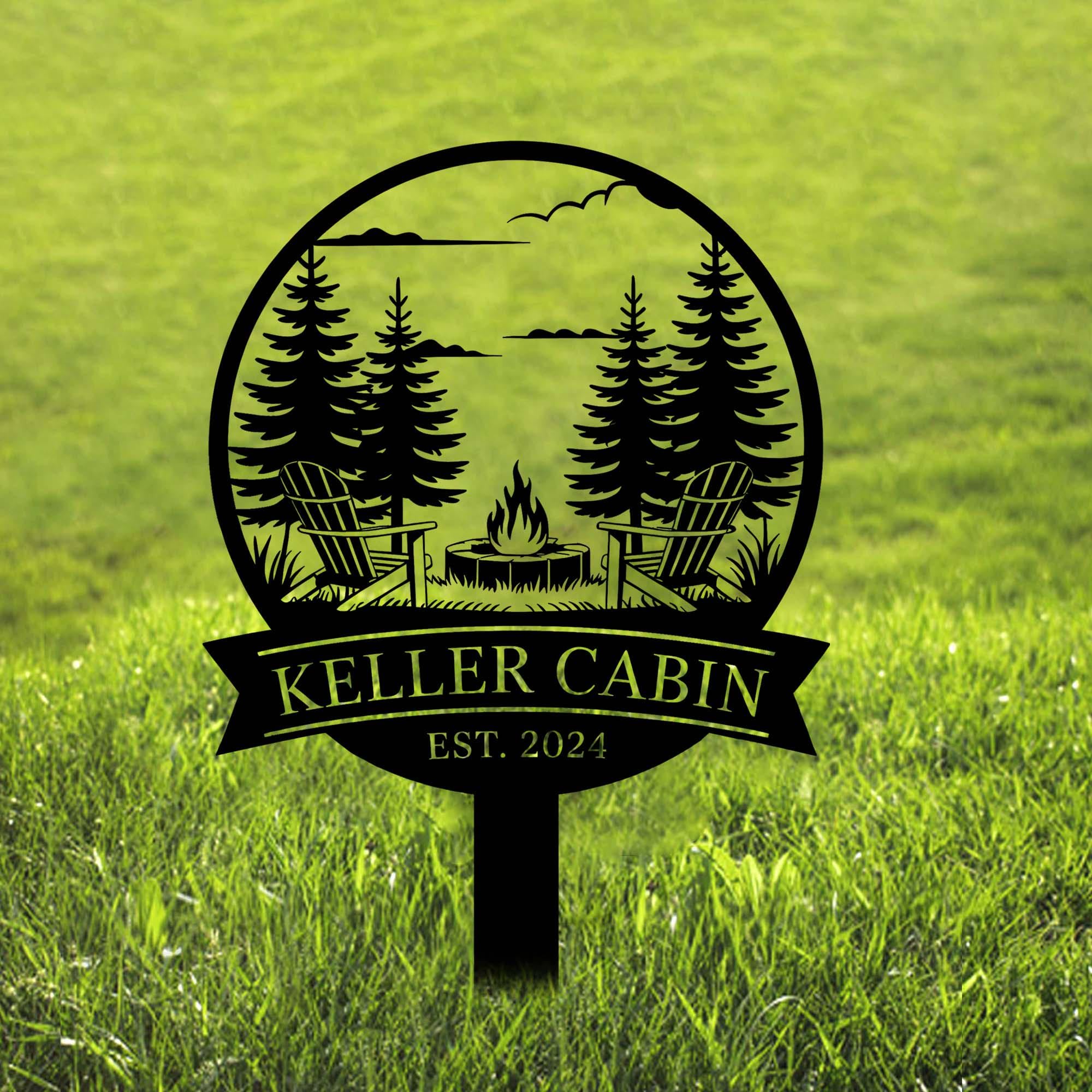 Your Own Camping Sign Custom, Personalized Metal Campsite Stake, Camper ...