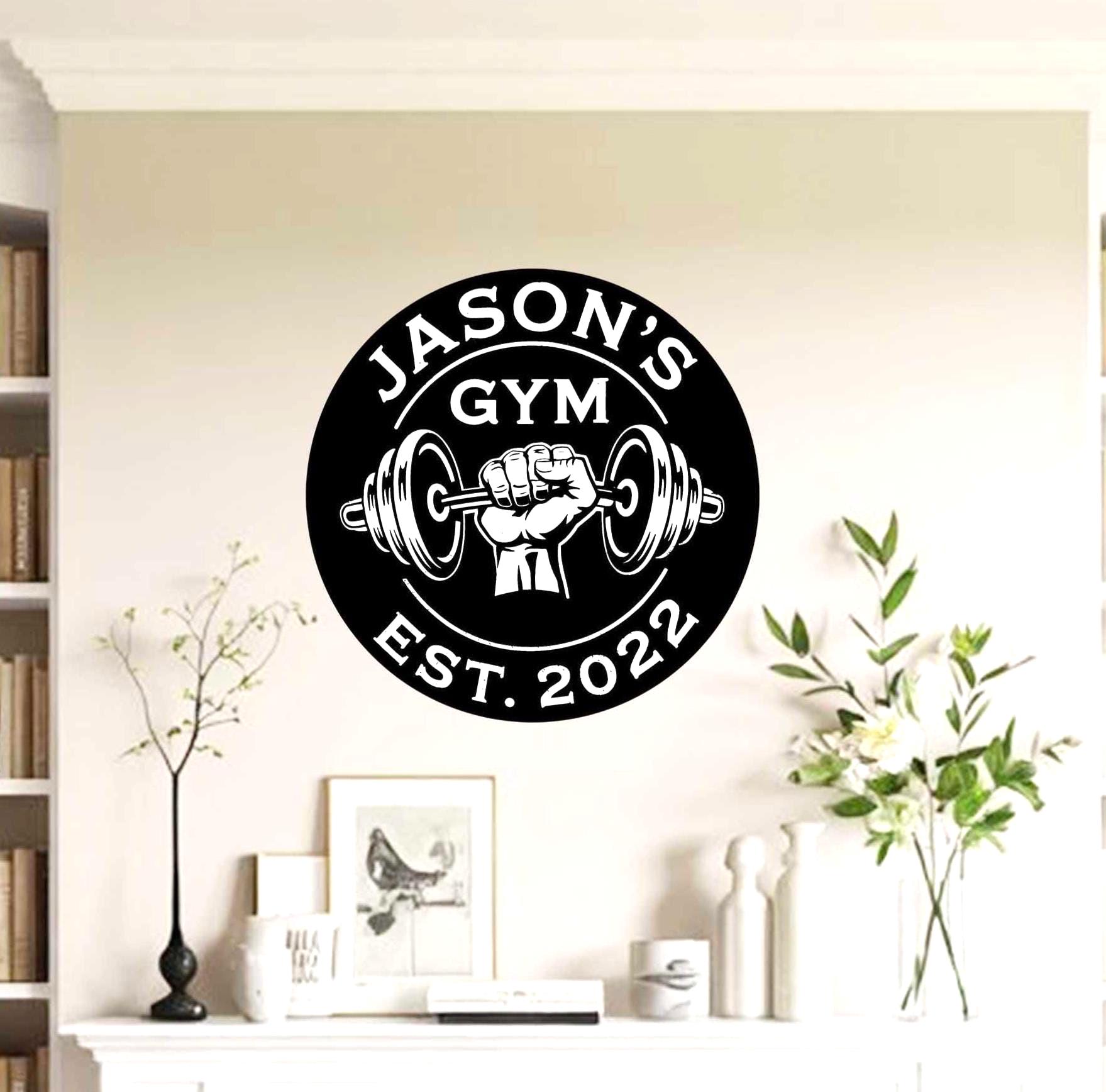 Gym Metal Sign Custom | Home Gym Sign | Present | Custom Made Gift ...