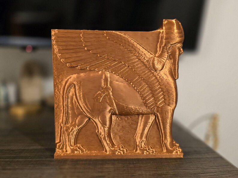 Assyrian Lamassu 3D Statue Copper Color - Etsy