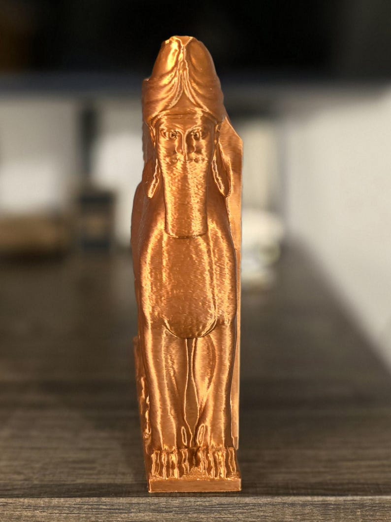 Assyrian Lamassu 3D Statue Copper Color - Etsy