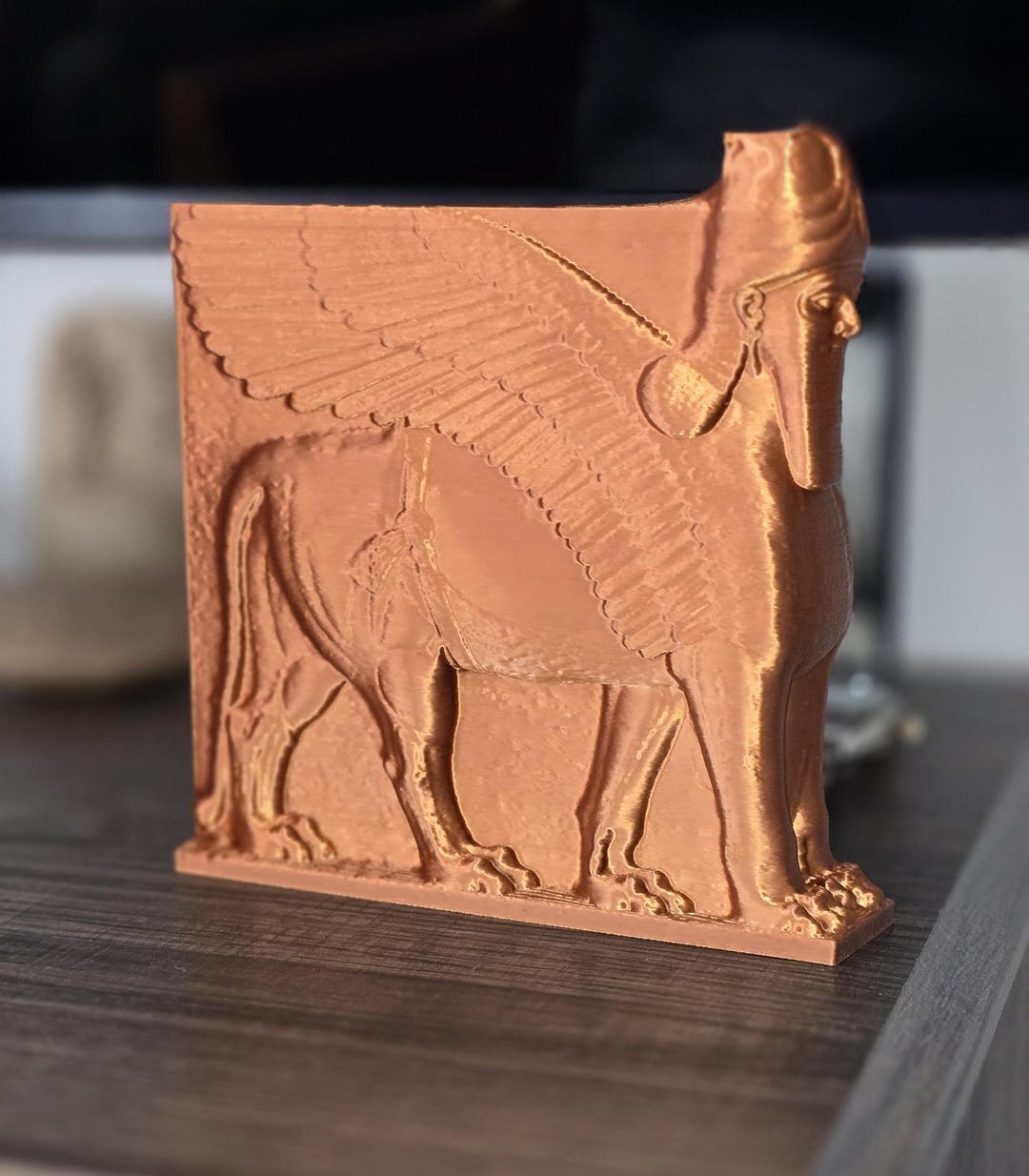 Assyrian Lamassu 3D Statue Copper Color - Etsy