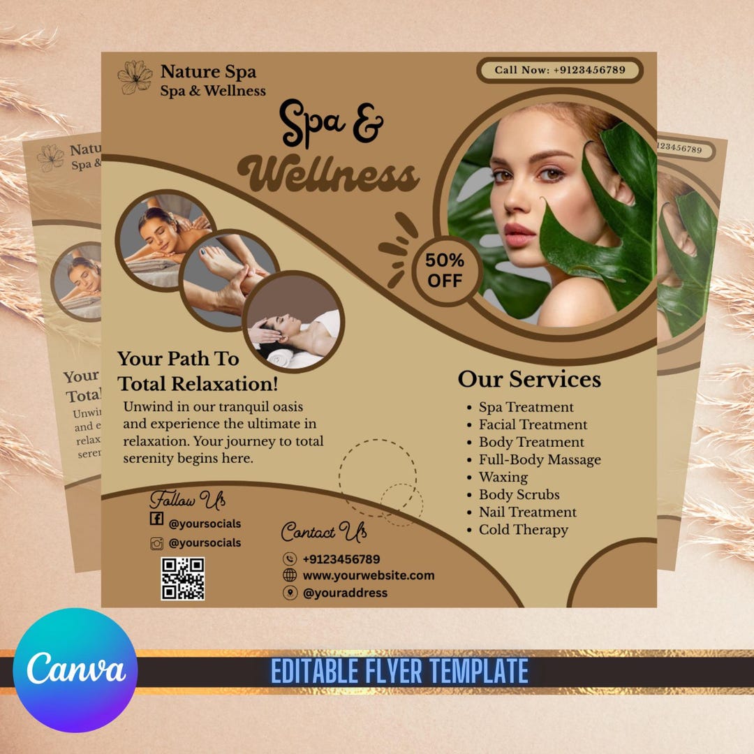 Esthetician Flyer Template, Spa and Wellness Flyer, Skin Care Services ...