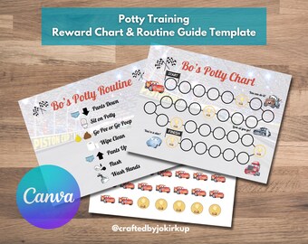 Cars Printable Potty Training Chart - Etsy