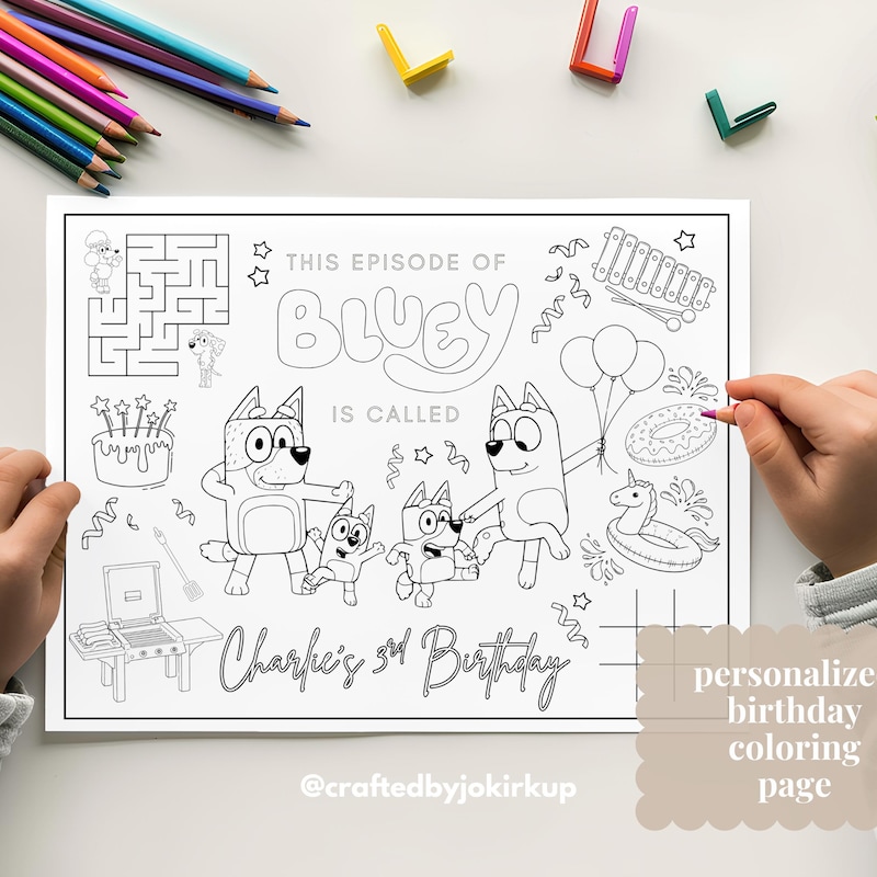 Bluey Poster Canva - Etsy UK