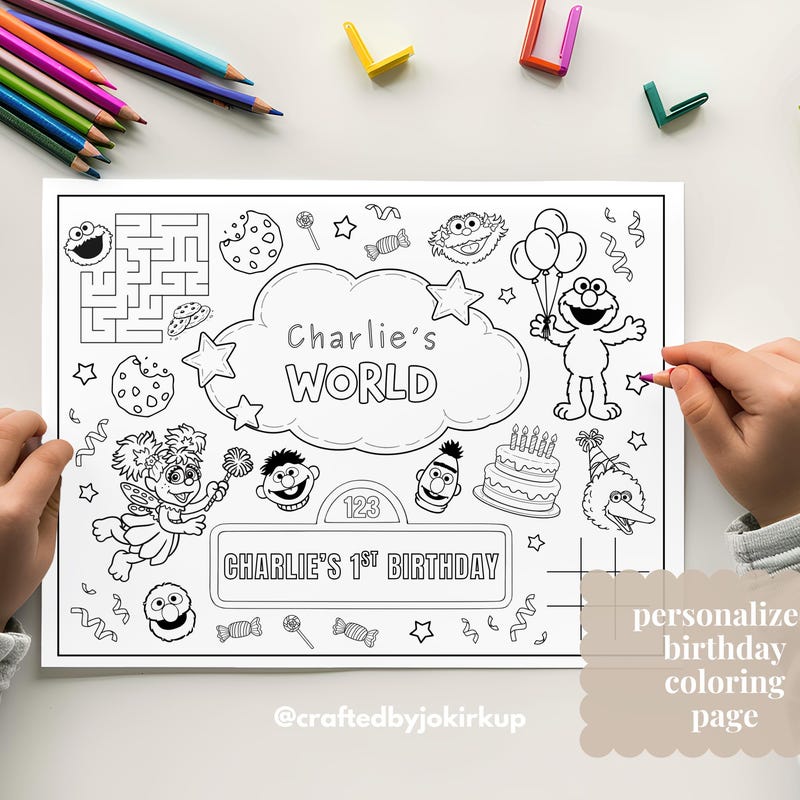 Sesame Street Birthday Pages - Etsy UK