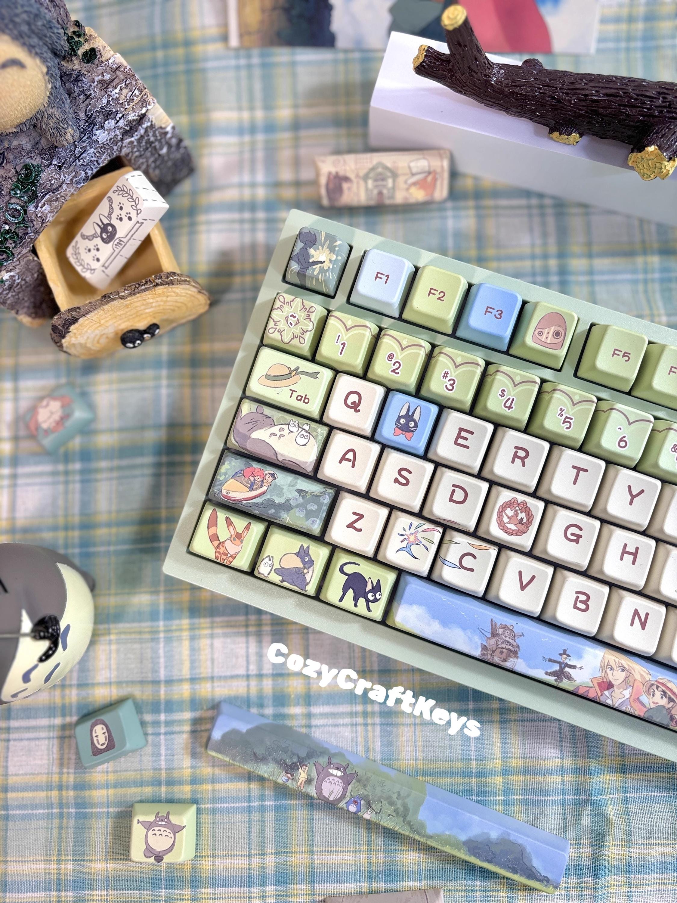 150 Keys Ghibli Anime Japanese Style Keycap, Cherry Profile Keycaps ...