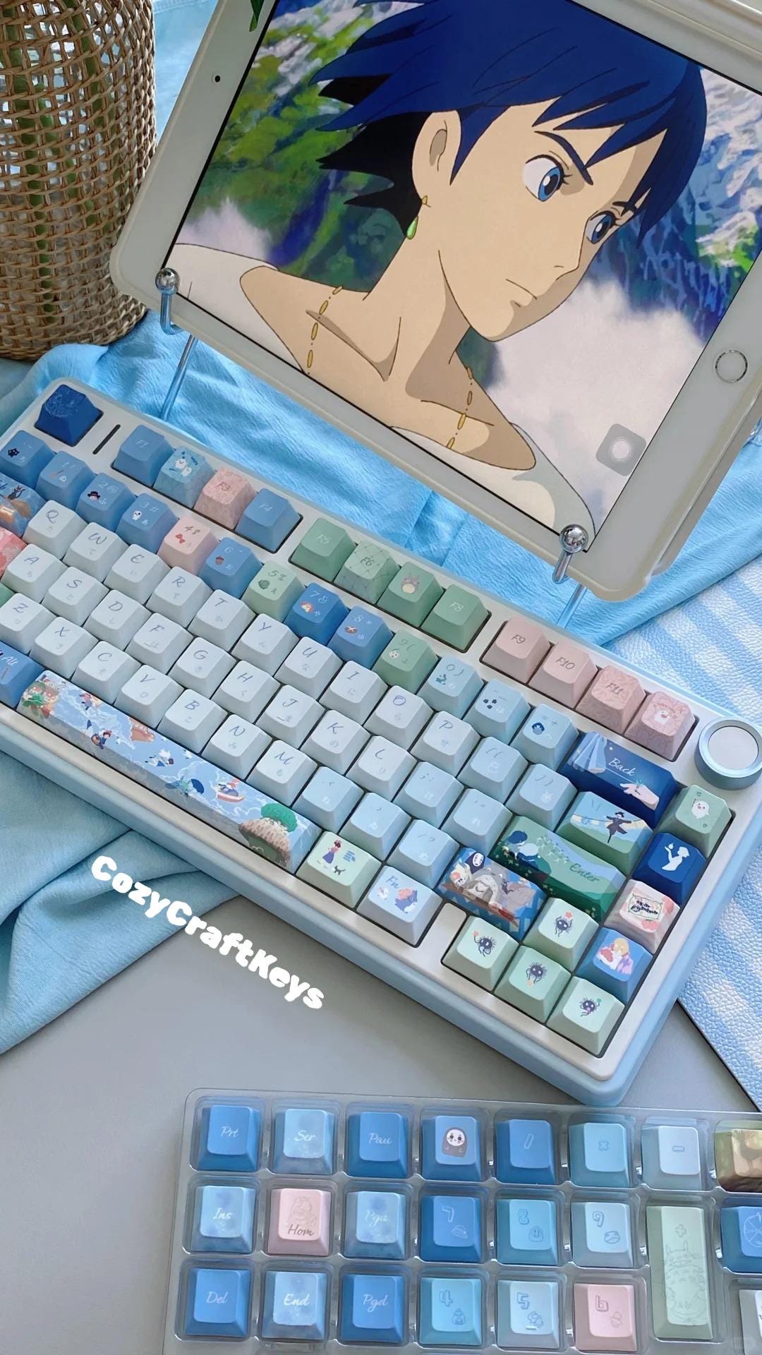 143 Keys Ghibli Anime Japanese Style Keycap, Cherry Profile Keycaps ...