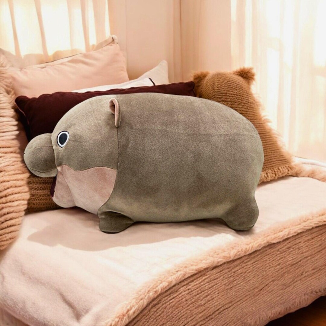 Moo Deng Hippo Plushie Stuffed Toy Gift, Pygmy Stuffed Animal - Etsy
