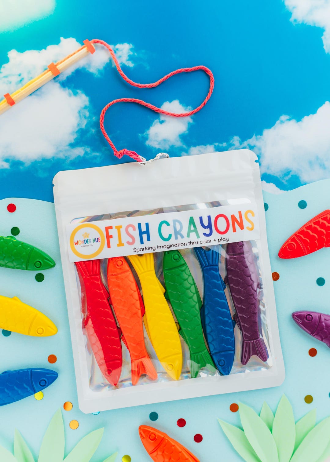 Fish Crayons: Rainbow Colors, Under the Sea Party Favors - Etsy